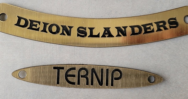 Custom Laser Engraved Acrylic Replica Belt Nameplates | Belts by Dan